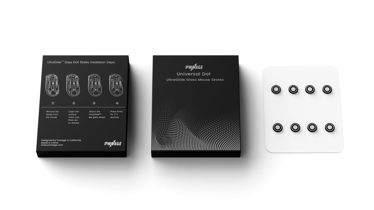 UltraGlide Universal dot Glasss Skates 8 pieces 0.7mm Thick Rounded DI ...