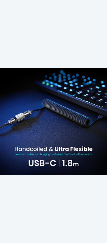 Aviator Coiled USB C Cable | Pwnage
