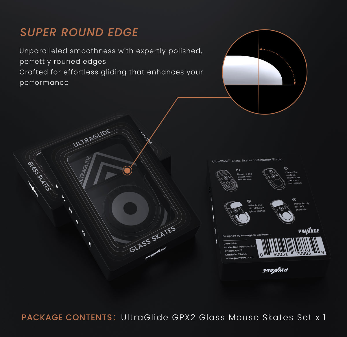 Ultraglide Glass Skates for Logitech G Pro X 2 Superlight 2 GPX2 | Pwnage