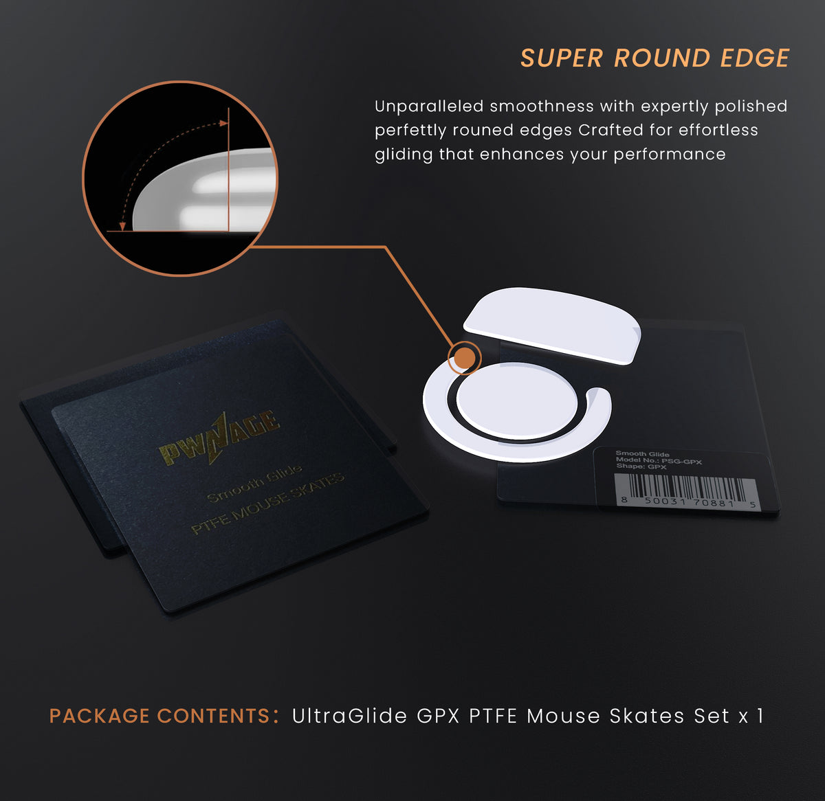 SmoothGlide PTFE Skates for Logitech G Pro Superlight X GPX | Pwnage