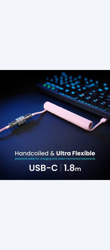 Aviator Coiled USB C Cable | Pwnage